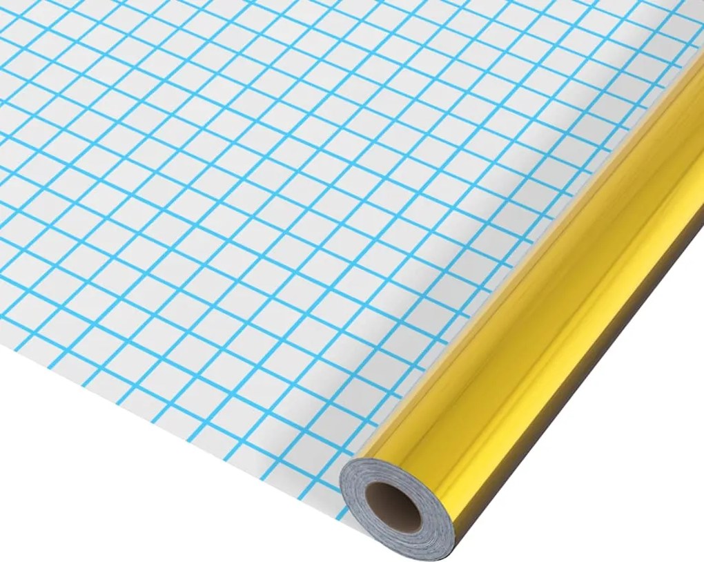 Samolepící tapeta na nábytek zlatá vysoký lesk 500 x 90 cm PVC 326149