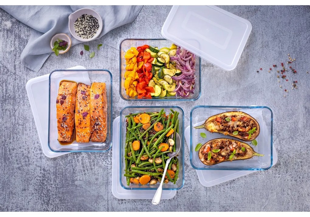 Pyrex Sada skleněných dóz 4 ks, 1,5L