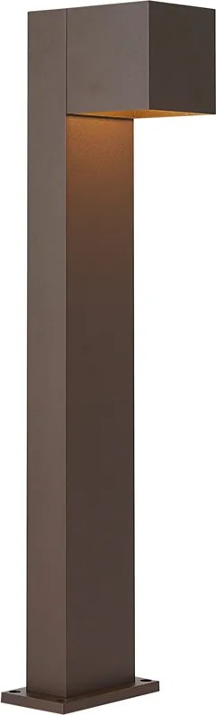Venkovní lampa rezavě hnědá 65 cm vč. LED IP64 s tlumeným světlem a solárním napájením - Charlene