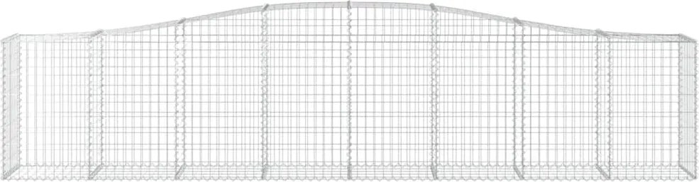 Klenuté gabionové koše 6 ks 400x50x80/100 cm pozinkované železo 3145947