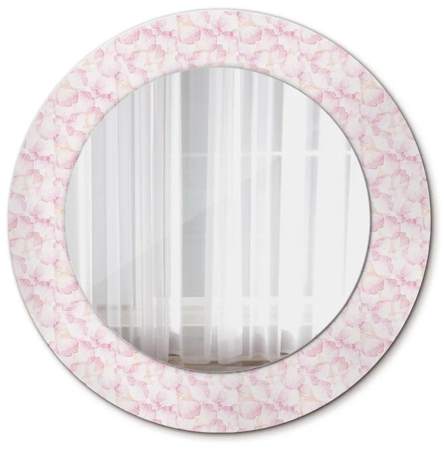 Kulaté dekorativní zrcadlo Okvětní lístky květin fi 50 cm