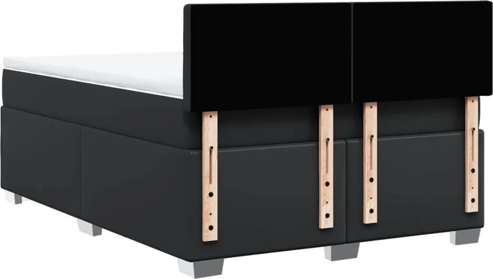 Box spring postel s matrací černá 140 x 190 cm umělá kůže 3286120