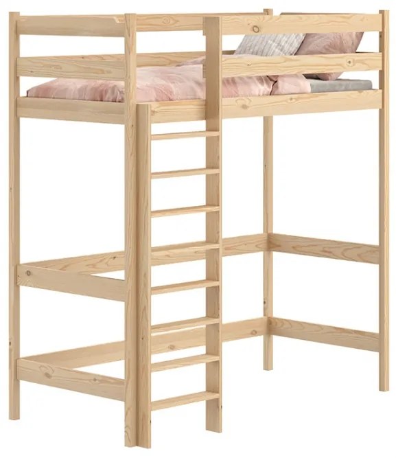 Dětská vyvýšená postel Samio Zp 004 80x180 - borovice