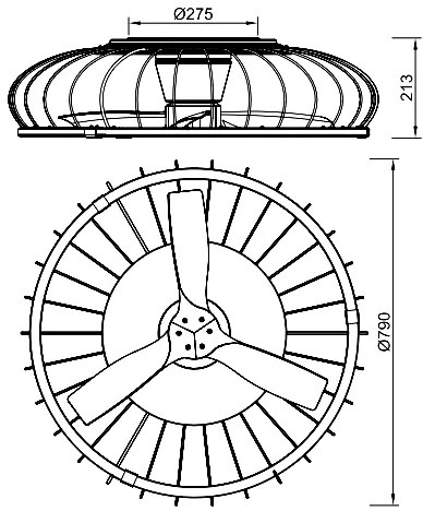 Mantra 7808 Nature, stropní svítidlo s ventilátorem a dálkovým ovladačem, LED 75W 2700K-5000K, černá, průměr 79cm