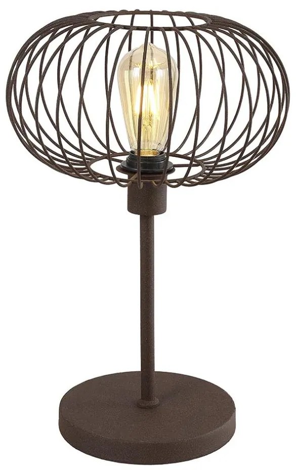 Klausen KL108018 - Stolní lampa WIRE 1xE27/15W/230V hnědá