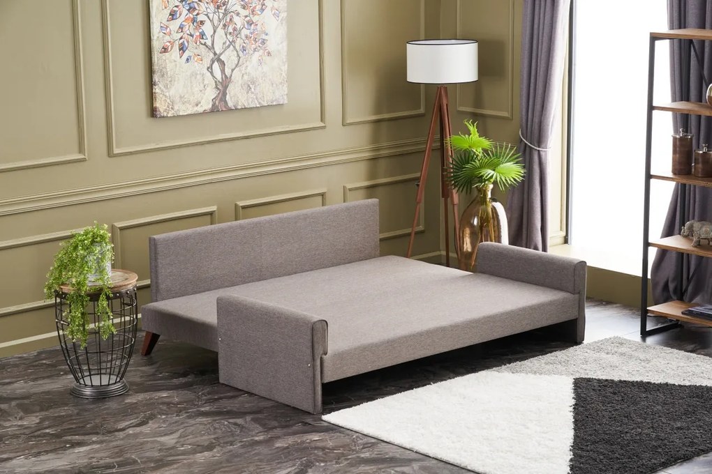 Hanah Home Rozkládací pohovka BELLA hnědá 208 cm 825BLC2583