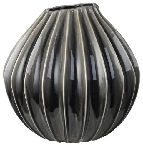 Keramická váza 40 cm Broste WIDE - kouřová