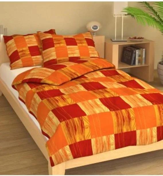 Brotex Přehoz přes postel jednolůžkový Čtverečky oranžové, Výběr rozměru:, Varianta  140x200cm 8594570037044