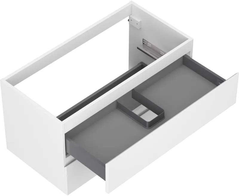 Mexen Orio, koupelnová skříňka 90 cm, 2 zásuvky, bílá matná, 91A10-09047-2-BFF01