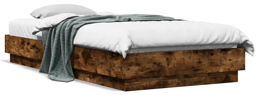 Rám postele kouřový dub 100 x 200 cm kompozitní dřevo,  839599