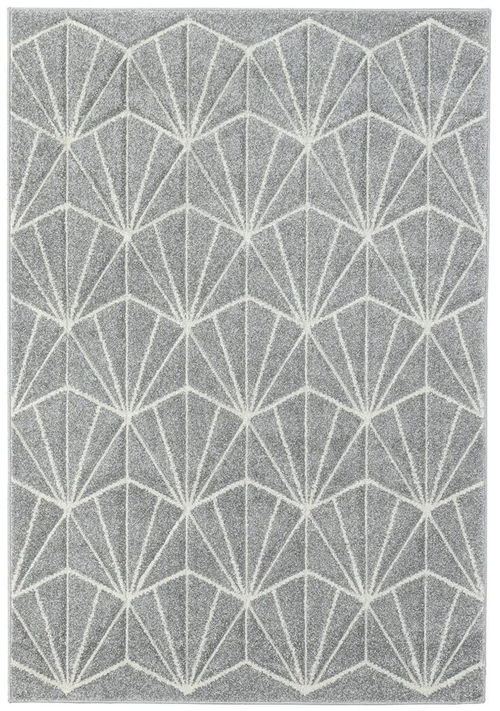Koberce Breno Kusový koberec PORTLAND 750/RT4N, Šedá, Vícebarevné, 133 x 190 cm