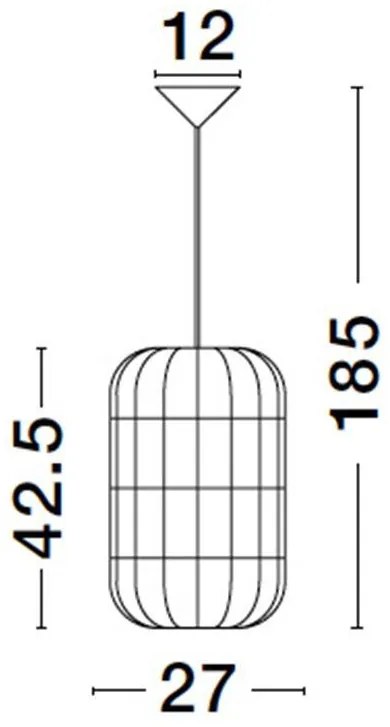 Nova Luce Závěsné svítidlo GRIFFIN, ø 27cm, E27 1x12W
