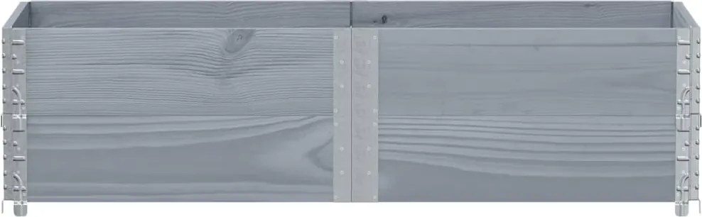 Zahradní truhlík šedý 150x50 cm masivní borové dřevo 3295409