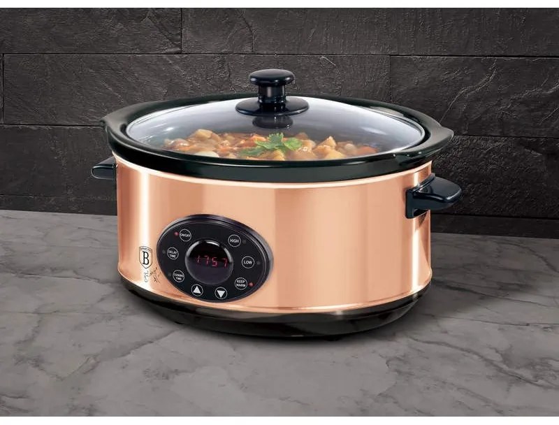 BERLINGERHAUS Pomalý hrnec s poklicí Slow Cooker 3,5 l Black Rose Collection BH-9383