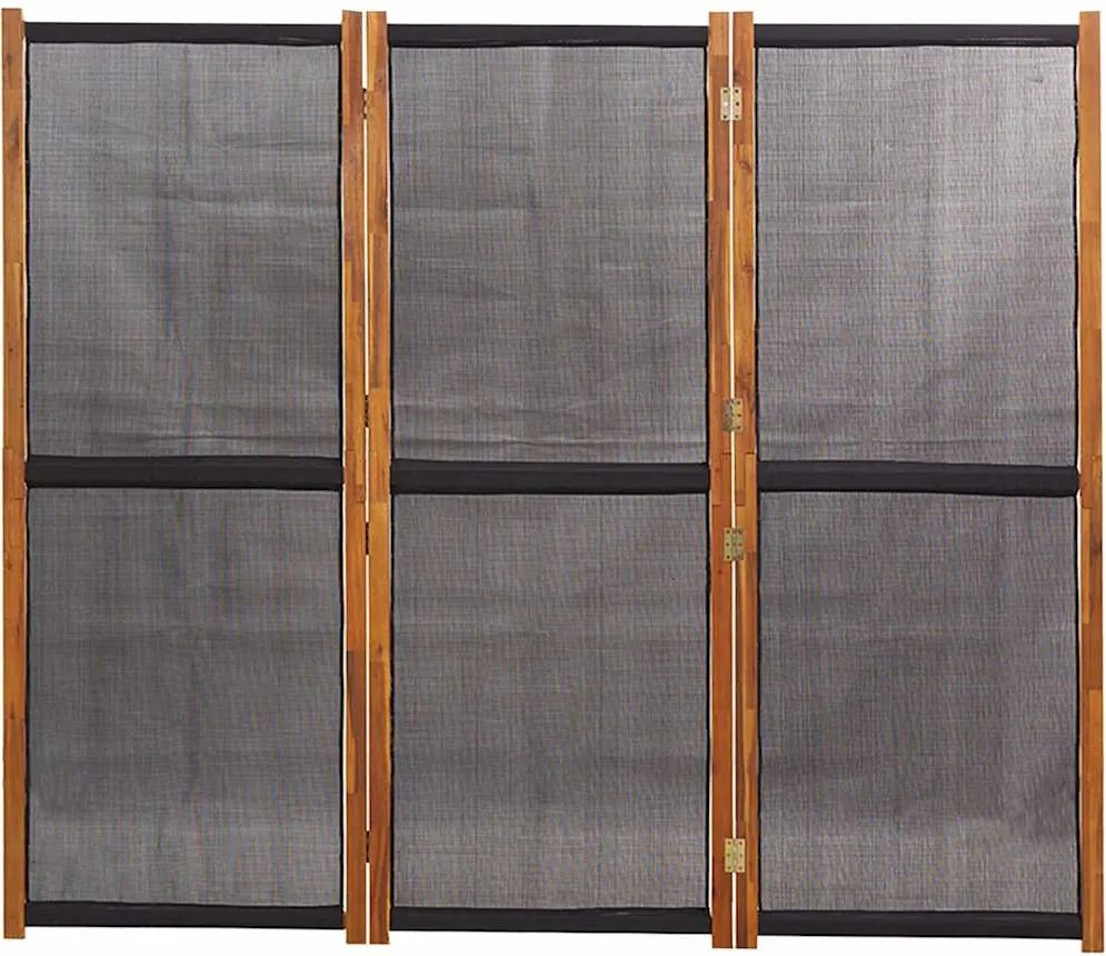 3dílný paraván černý 210 x 180 cm 319179
