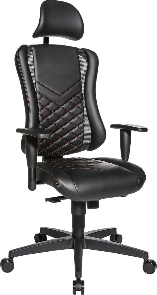 XXXLutz OTOČNÁ ŽIDLE, vzhled kůže, černá Dieter Knoll - Online Only kancelářské židle - 001319008403