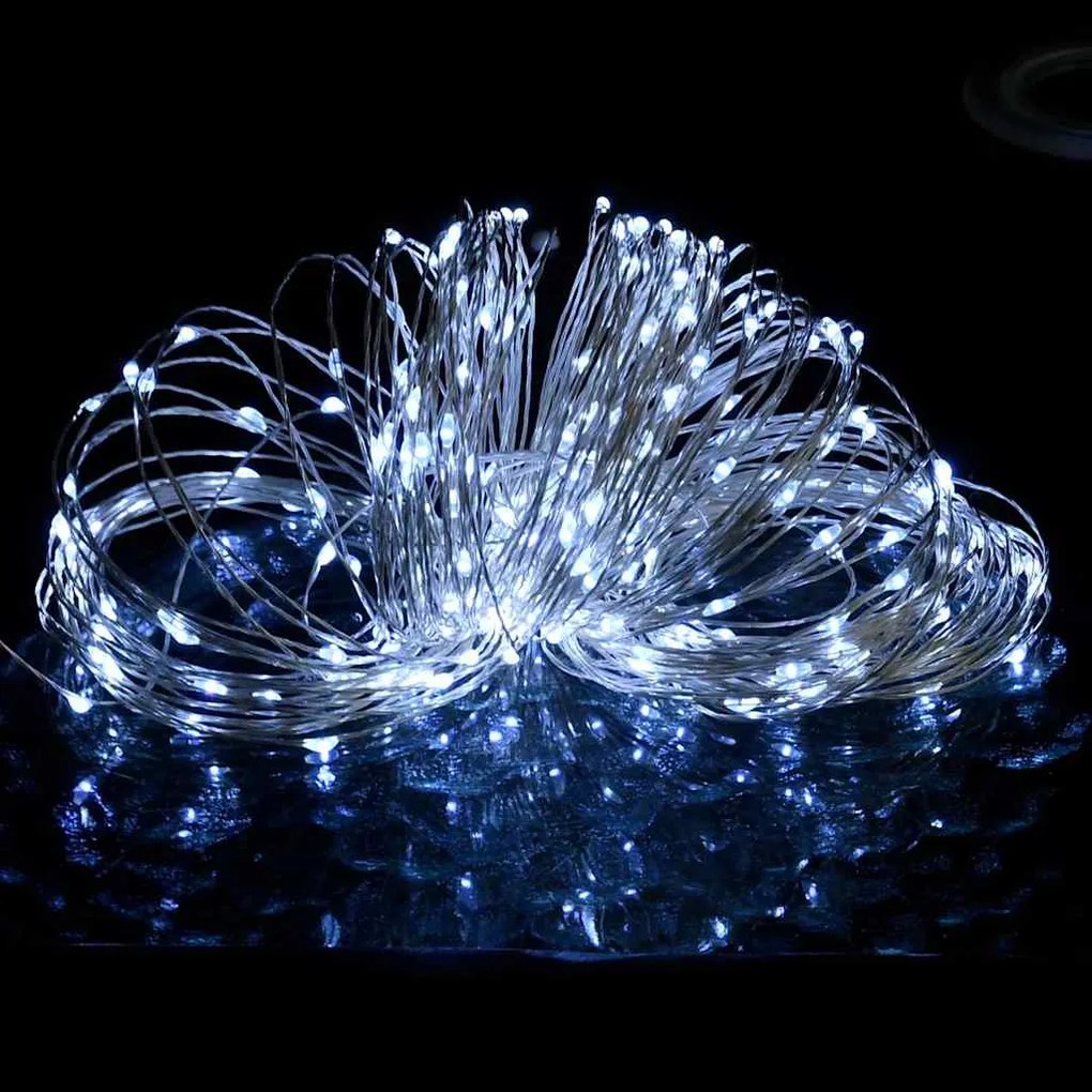 Světelný LED řetěz se 150 LED diodami studený bílý 15 m 330050