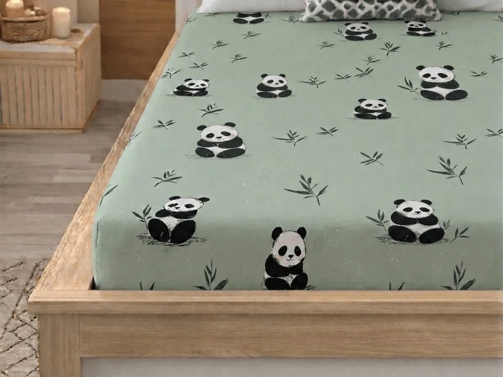 Prostěradlo z mikrovlákna PANDA RELAX mentolové 90x200 cm
