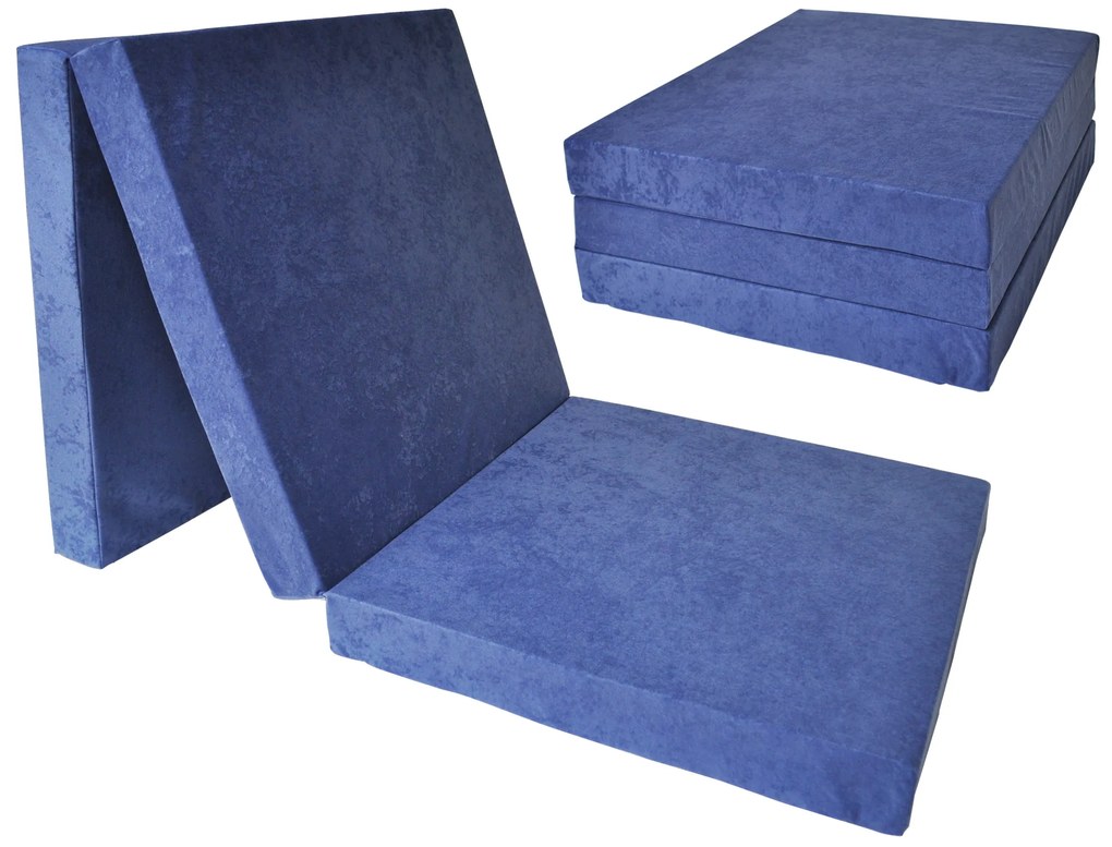Skládací matrace pro hosty Fun 80x195x15 cm tmavě modrá