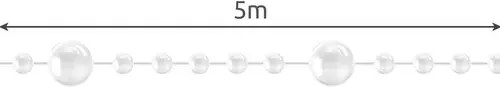 Vánoční dekorace – řetěz s perlami 5 metrů
