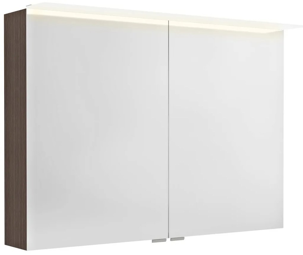 Sapho LINEX galerka s LED osvětlením, 100x70x15cm, borovice rustik - LX100-0016