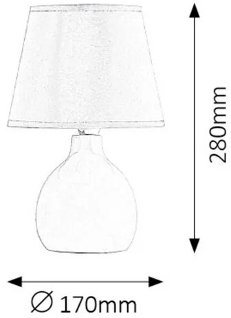 Rabalux INGRID stolní lampička max. 1x40W | E14 | IP20 -  bordó