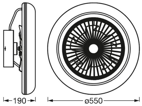 Ledvance -LED Stmívatelné svítidlo s ventilátorem SMART+ LED/35W/230V Wi-Fi + DO