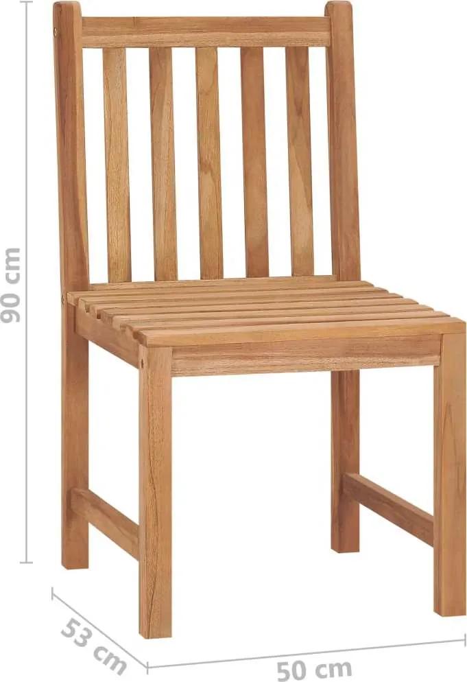 vidaXL Zahradní židle 4 ks masivní teakové dřevo [3073085]