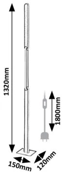Rabalux 74195 - LED Stm. stojací lampa SINDRI LED/33W/230V 3000/4000K černá