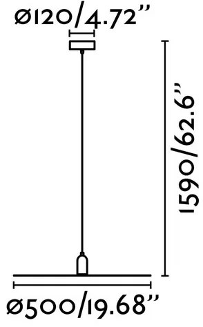 FARO 68145 - Lustr na lanku PLAT 1xE27/60W/230V