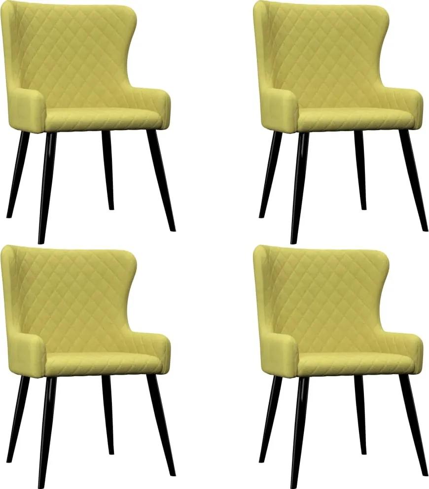 vidaXL Jídelní židle 4 ks textil [278806] Barva: Černá
