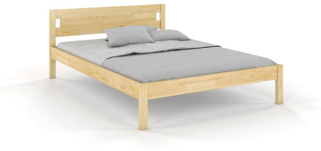Dřevěná postel Visby LAXBAKEN z borovice / 140x200 cm, přírodní barva