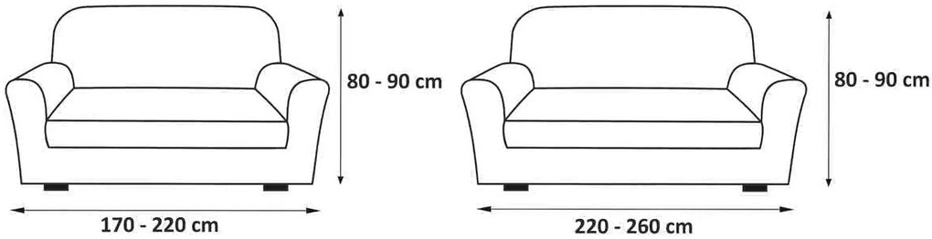 Forbyt, Potah multielastický na sedací soupravu, Lazos, hnědý dvojkřeslo - š. 120 - 160 cm