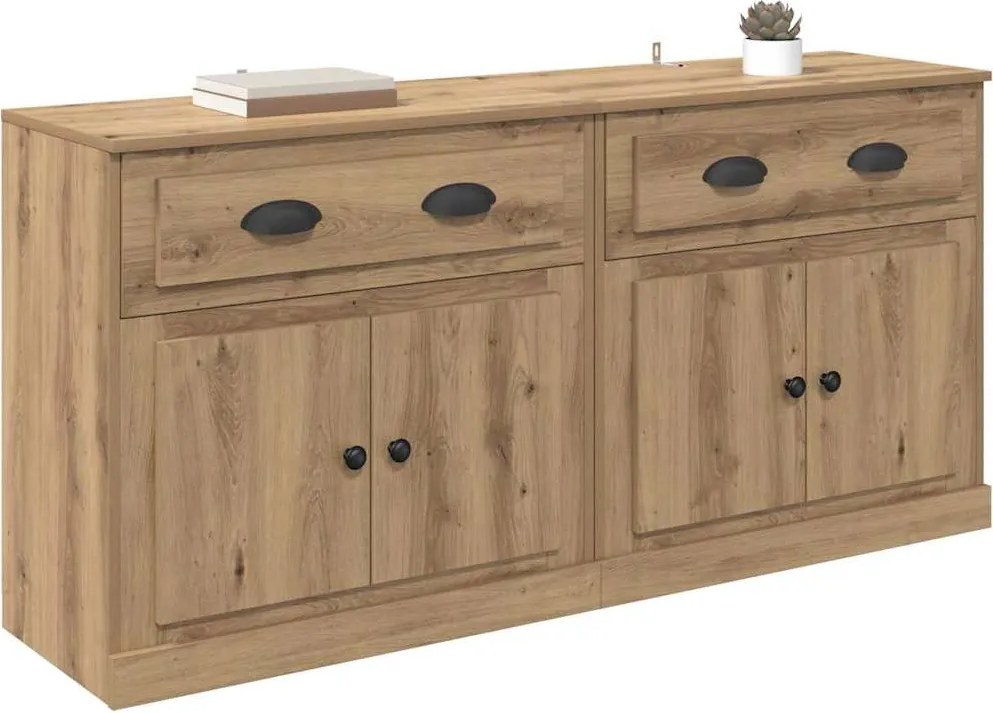 Konzole 2 ks Artisanový dub 70 x 35,5 x 67,5 cm 3402660