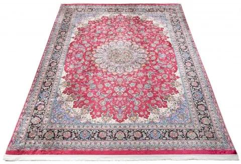 Kusový koberec pratelný VICTORIA 42360 Klasický pogumovaný šedý červený Rozměr: 160x230 cm