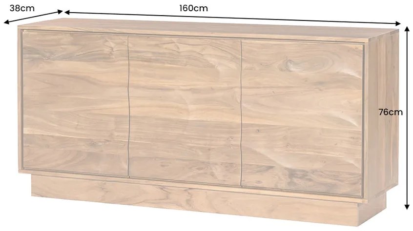 Invicta Dřevěná komoda DESERT 160 cm 47149