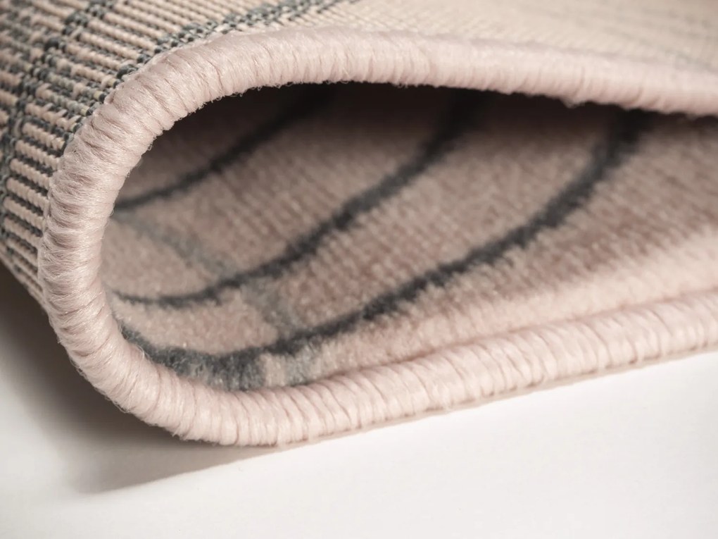 Alfa Carpets, Kusový koberec Circles powder pink, 160x230, růžová, chodba / předsíň