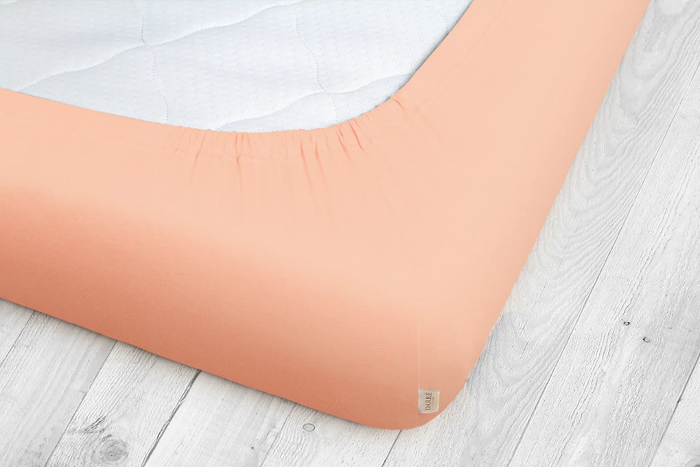 Jersey prostěradlo meruňkové na výšku matrace do 20 cm Velikost: 120 x 200
