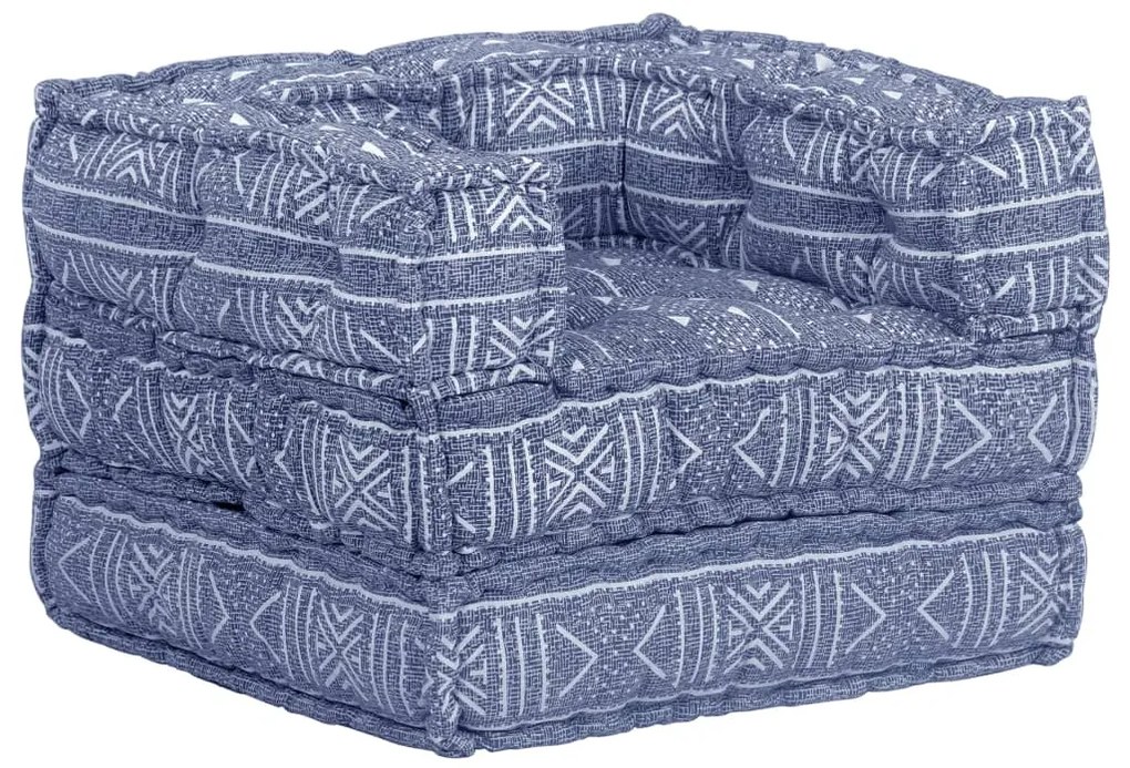 249418 vidaXL Modulární pouf indigo textil