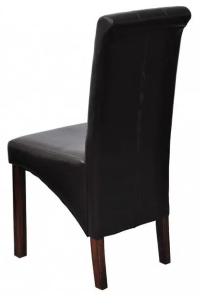 Jídelní židle 4 ks umělá kůže / dřevo Dekorhome Hnědá