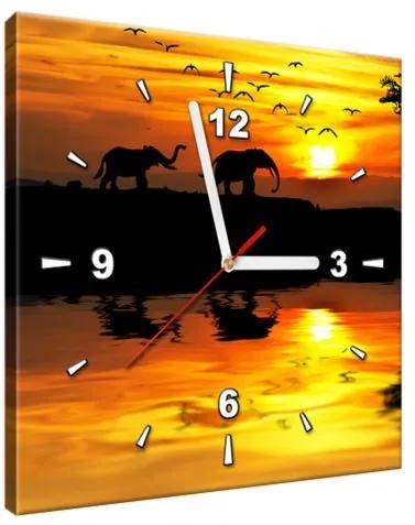 Tištěný obraz s hodinami Afrika 30x30cm ZP2025A_1AI