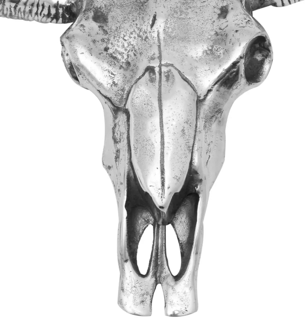vidaXL Marketos Lebka, nástěnná dekorace hliníková stříbrná