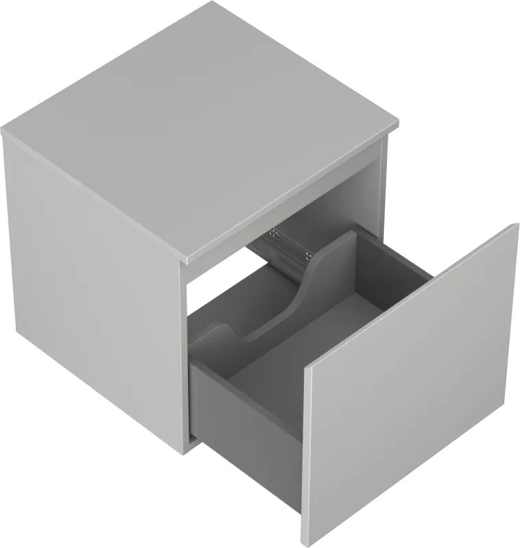 Mexen Orio, koupelnová skříňka 50 cm s horní částí, 1 zásuvka, šedá matná, 91A10-05047-1-BFC62