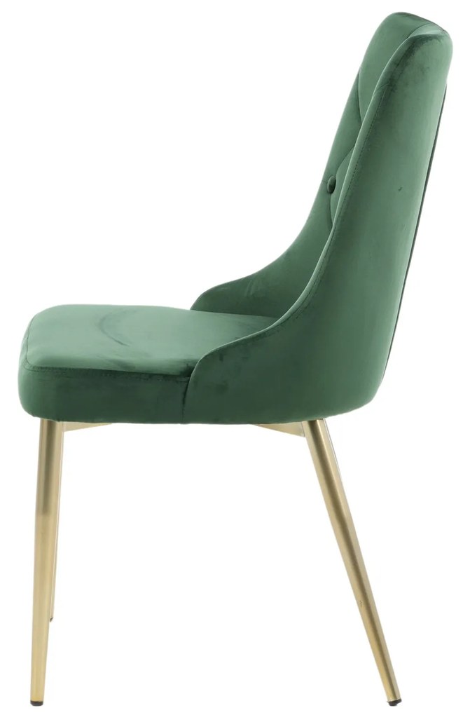 Jídelní židle Velvet, 2ks, zelená, S50xD66xV88,5