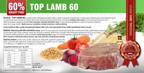 BARDOG LISOVANÉ TOP LAMB 60 JEHNĚ 15kg