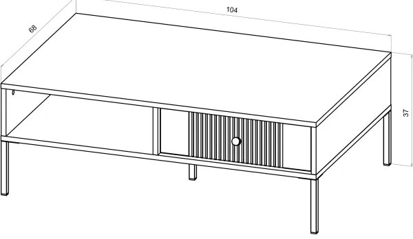 Konferenční stolek LUE černá