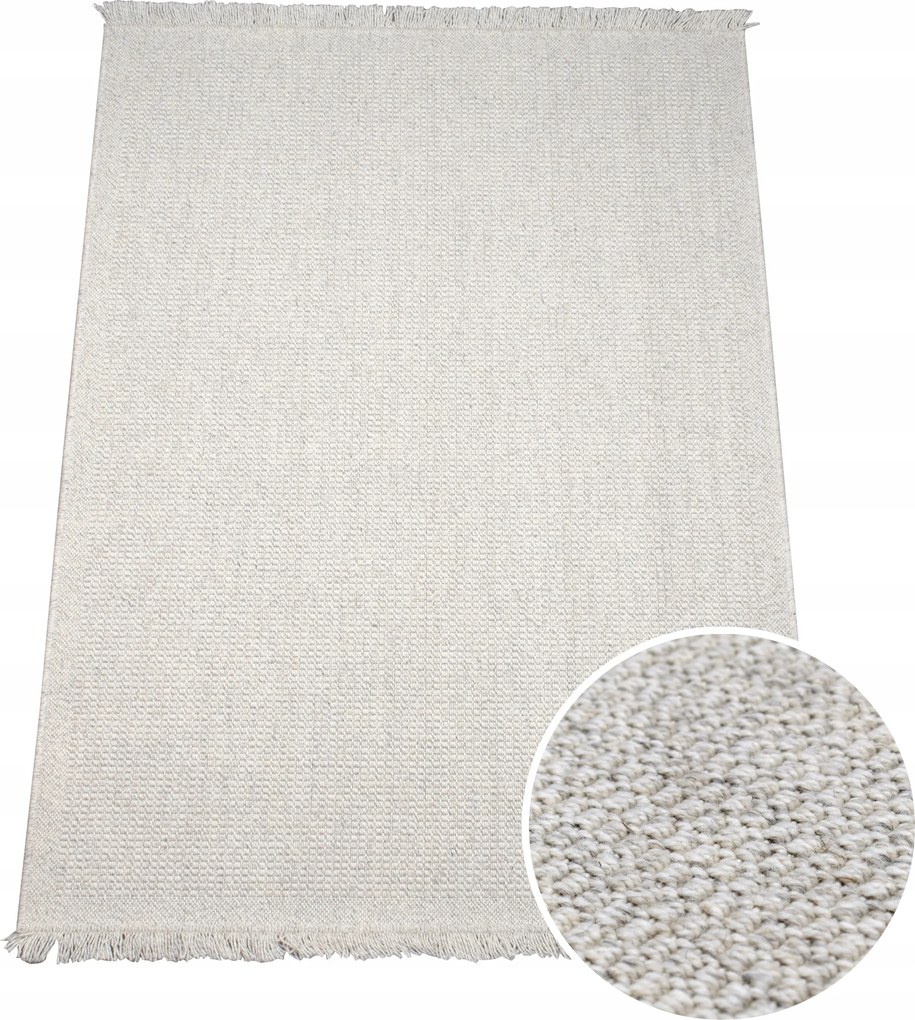 Koberec Plochý Vlněný Dune Boho Béžový Do Obývacího Pokoje Vlna 120x170