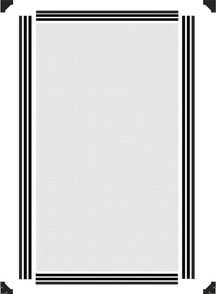 Magnetická okenní síť proti hmyzu antracitová 80 x 140 cm 153848
