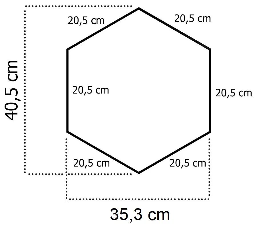 Eka Čalouněný panel Hexagon Trinity 40,5 cm x 35,3 cm - Zelená 2327
