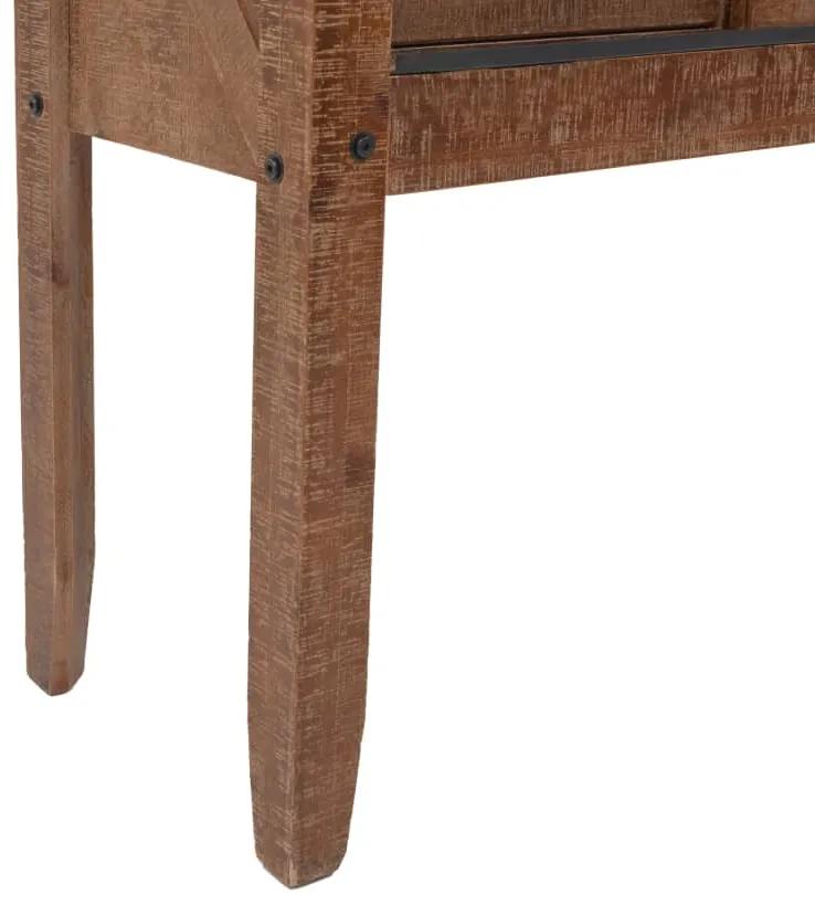 vidaXL Konzolový stolek masivní jedlové dřevo 131 x 35,5 x 75 cm hnědý